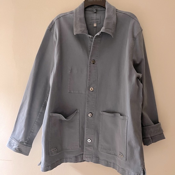 Club Monaco | Jackets & Coats | Club Monaco Dusty Blue Shirt Jacket Nwt ...